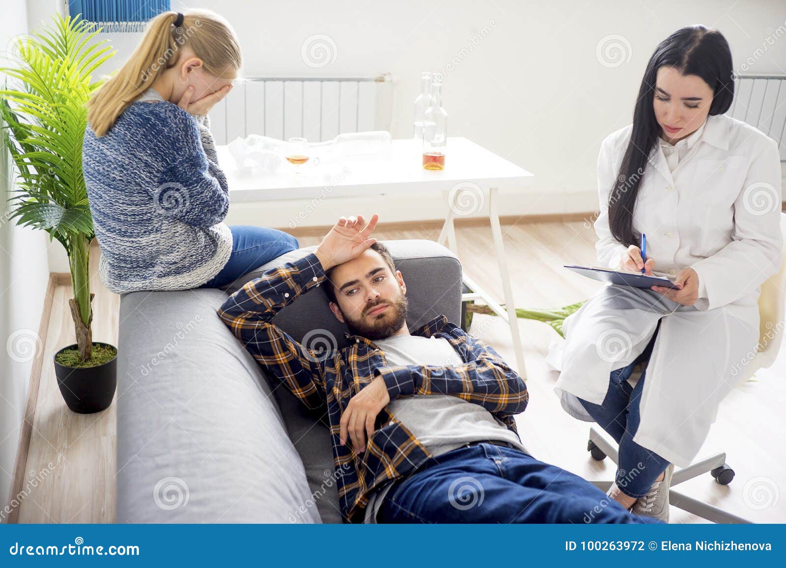 Doctor Helping an Alcoholic Stock Photo - Image of fight, adult: 100263972