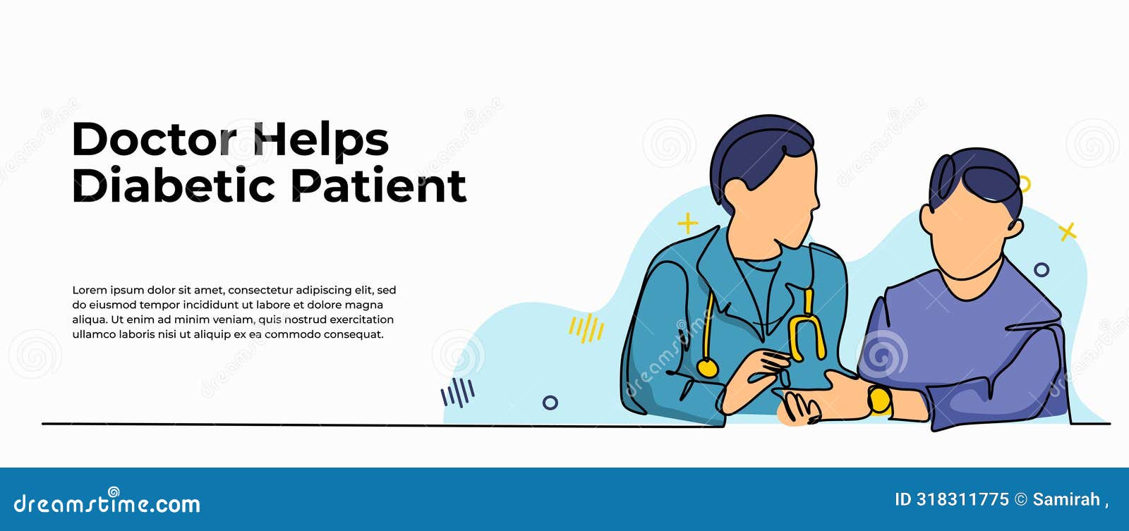 Doctor Helping Diabetic Patient Vector Illustration Opens Your Mind ...