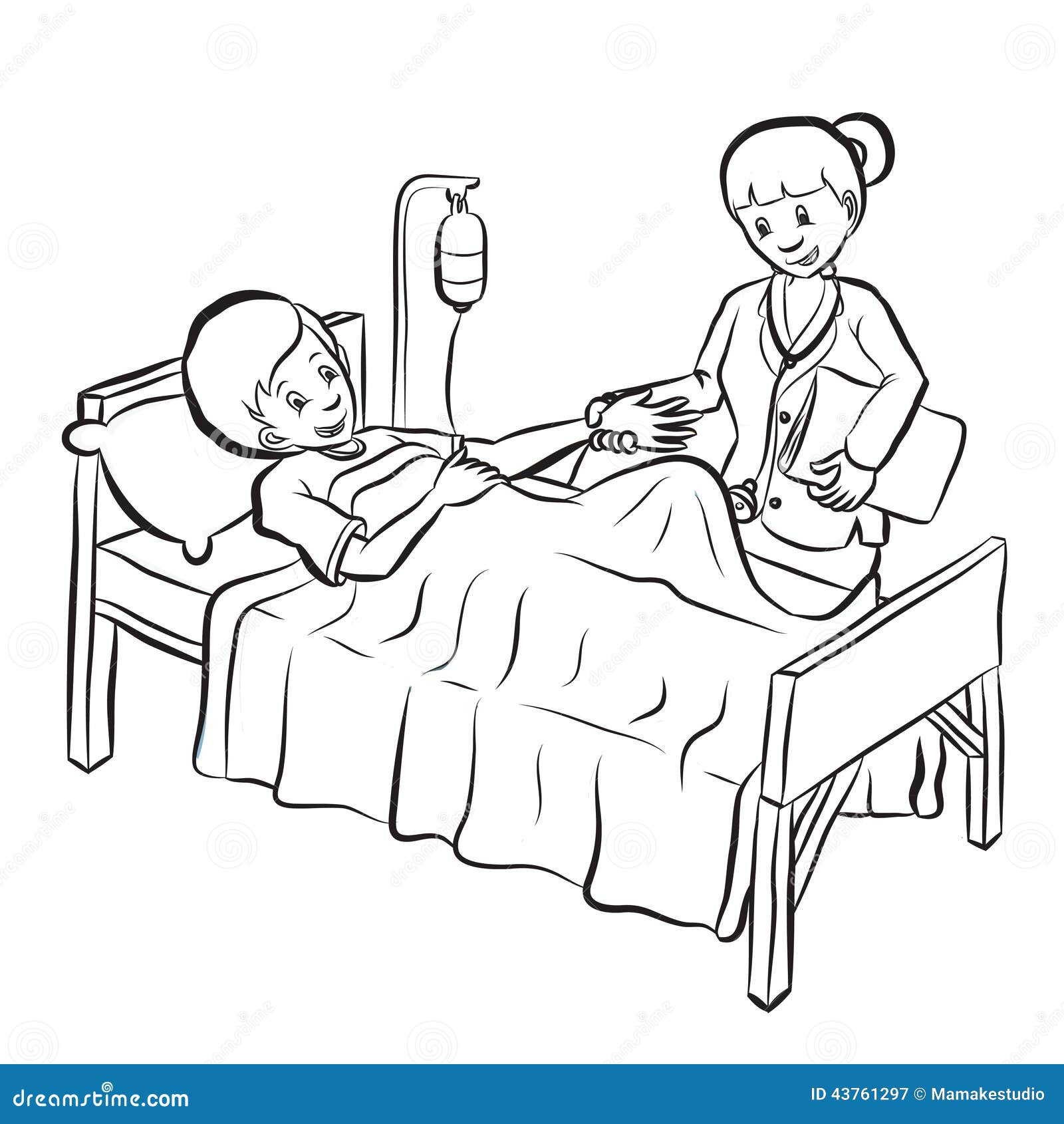 Doctor helping a patient stock illustration. Illustration of closeup ...