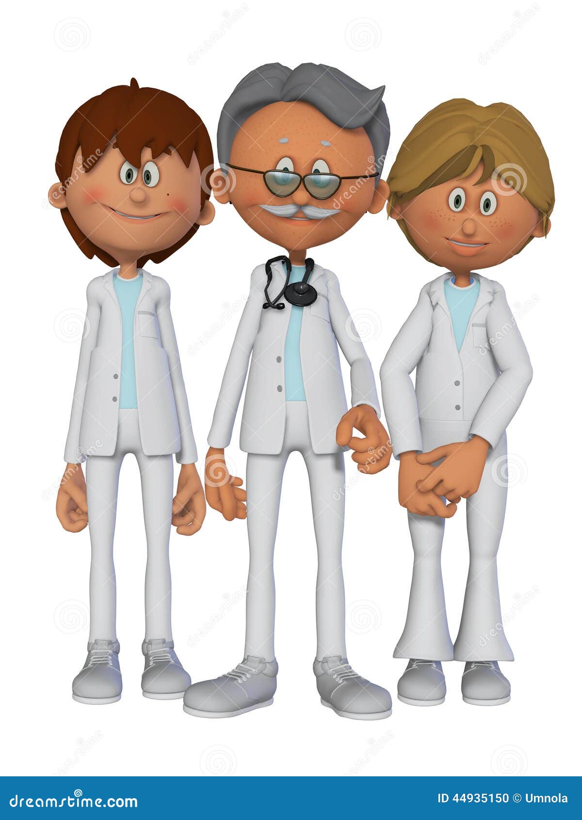 Doctor and his helpers stock illustration. Illustration of joke - 44935150