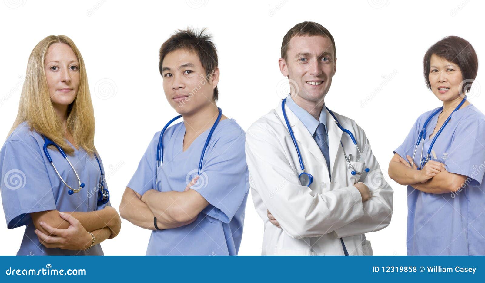 Doctor and His Medical Team Stock Photo - Image of group, coat: 12319858