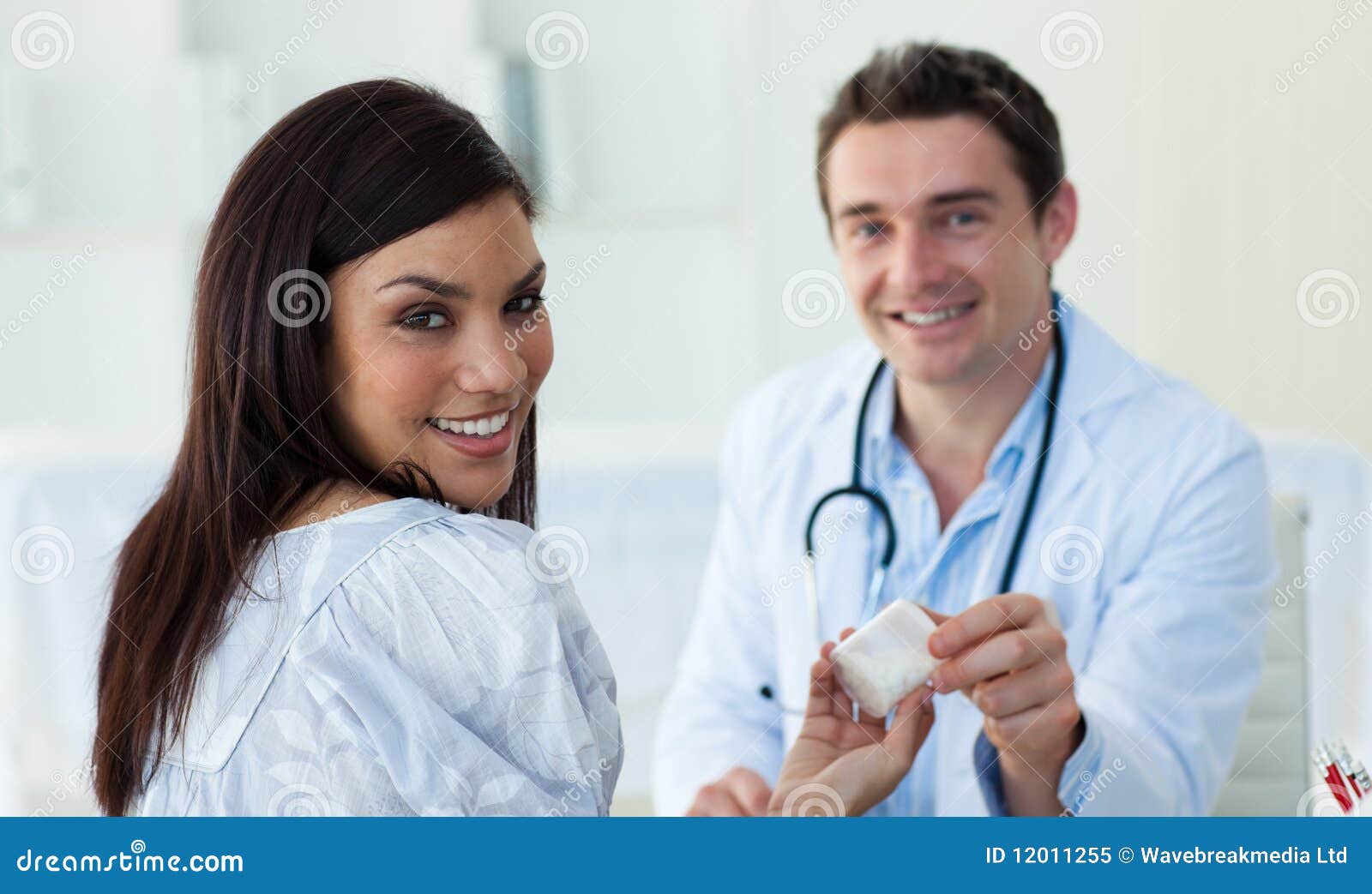 A Doctor and His Patient during a Visit Stock Image - Image of aged ...