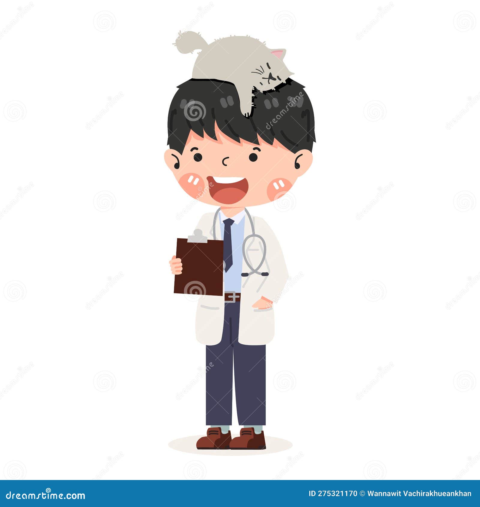 Doctor Hold Clipboard with Paper Documents Stock Vector - Illustration ...