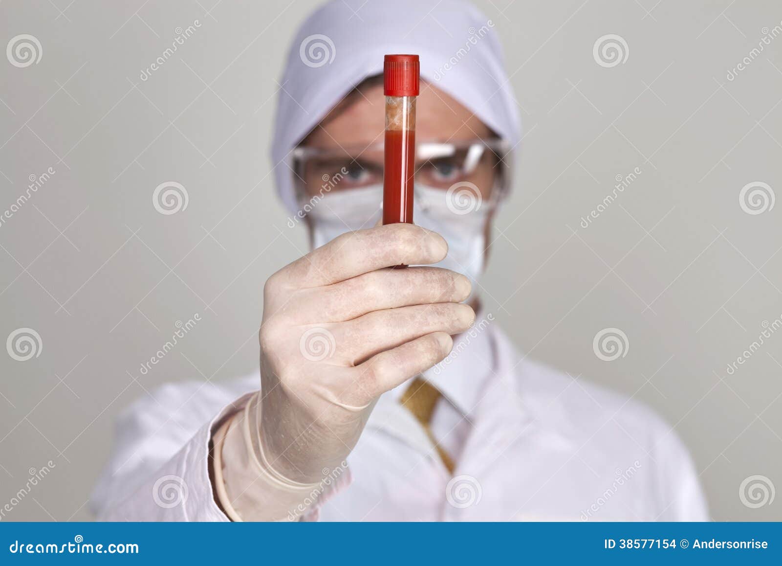 Doctor Holding Beaker of Blood Stock Photo - Image of health, intern ...