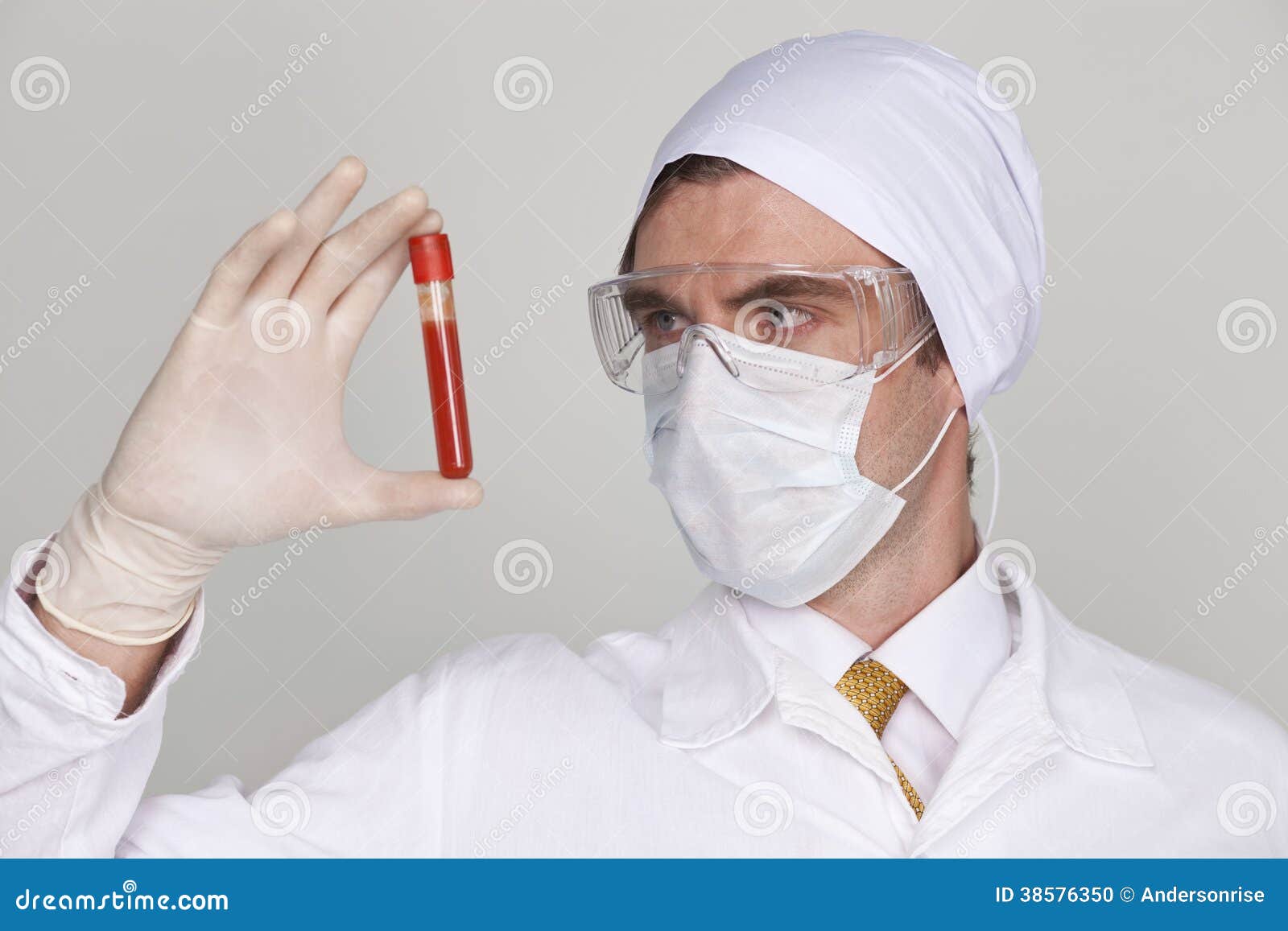 Doctor Holding a Beaker of Blood Stock Photo - Image of confident ...