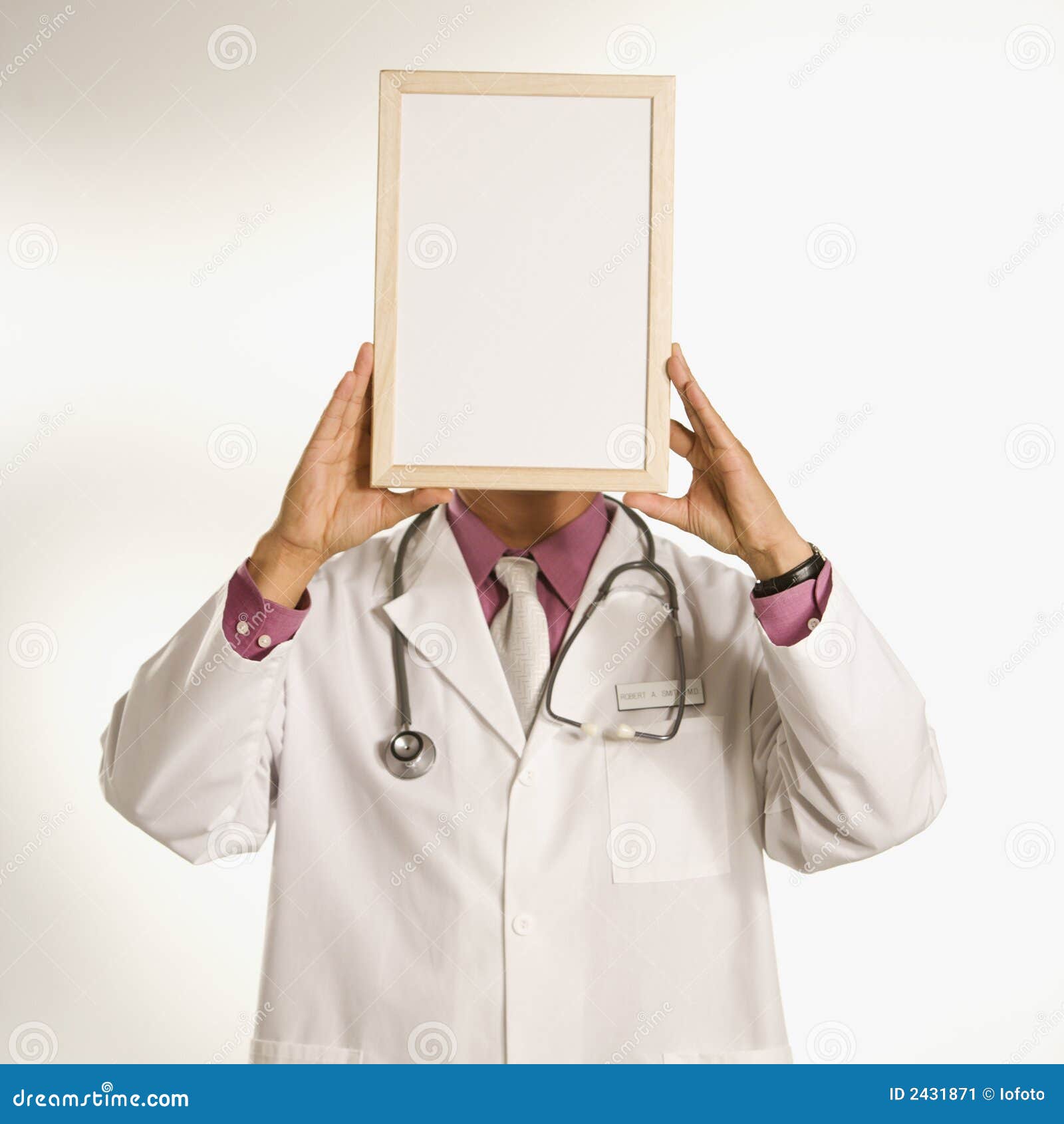 Doctor holding blank sign. stock image. Image of blank - 2431871