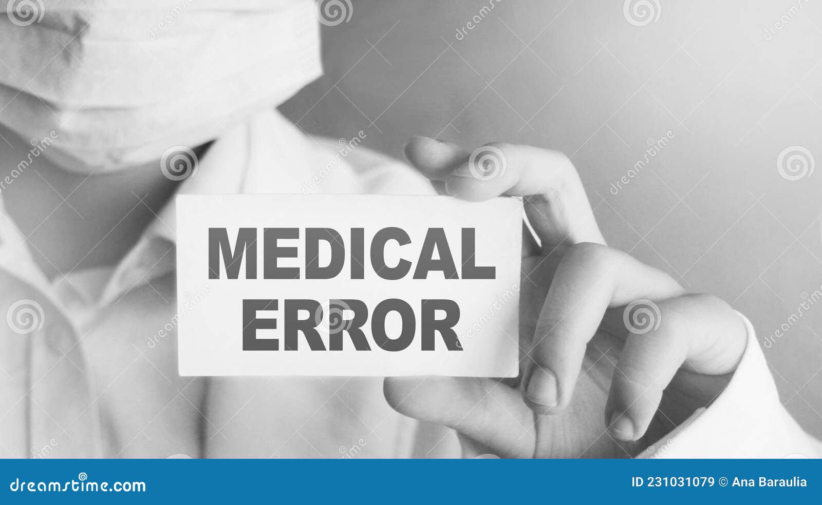 Doctor Holding a Card with Medical Error, Medical Concept Stock Image ...