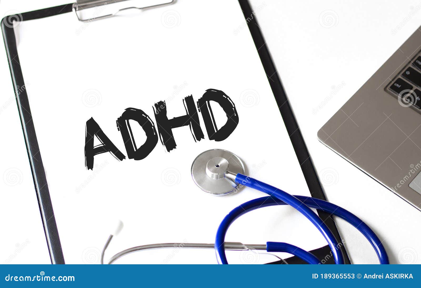 Doctor Holding a Card with Text ADHD, Medical Concept Stock Image ...