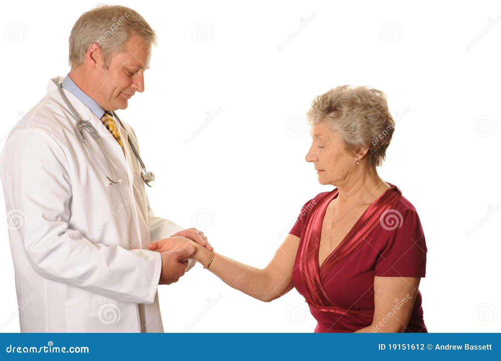 Doctor Holding Female Patient Hand Stock Photo - Image of woman ...