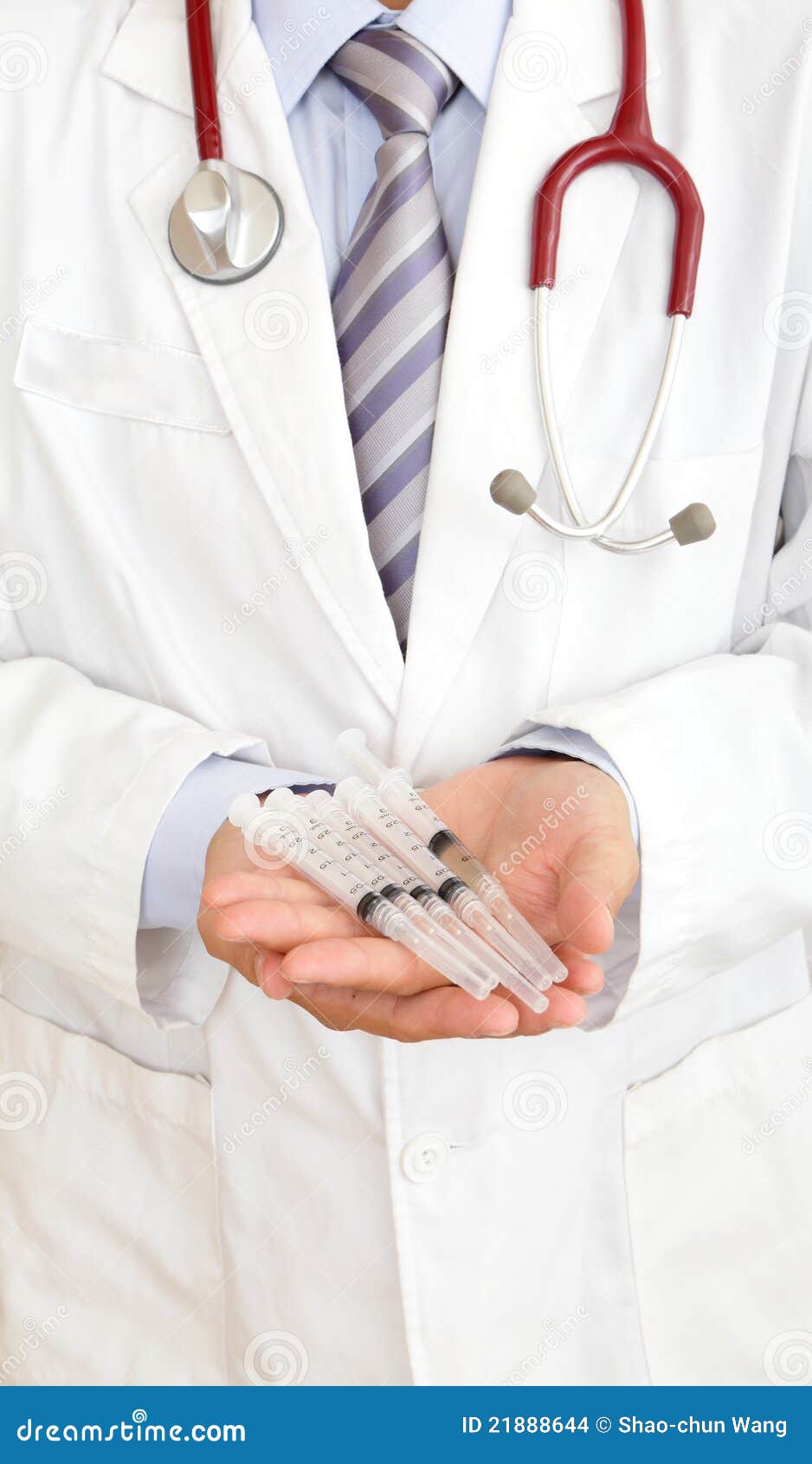 Doctor holding injector stock photo. Image of healthcare - 21888644
