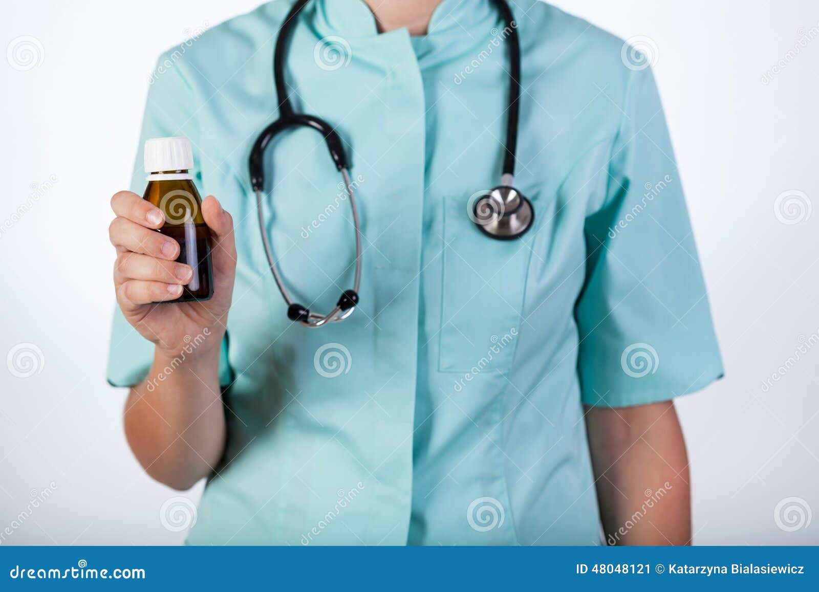 Doctor Holding Medicated Syrup Stock Image - Image of close, pharmacy ...