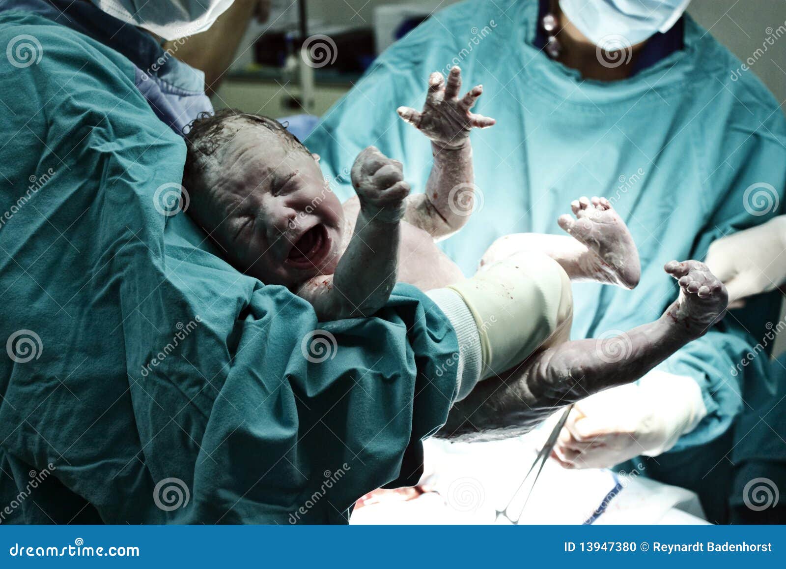 Doctor Holding Newborn Baby Stock Photo - Image of labor, face: 13947380