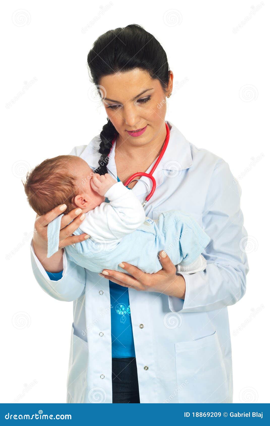 Doctor Holding Newborn Baby Stock Image - Image of beautiful, health ...