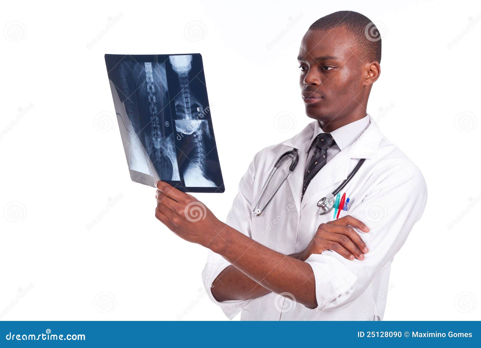 Doctor Holding and Observing an Xray Stock Photo - Image of scientific ...