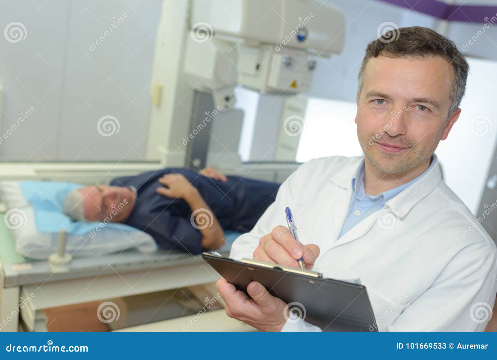 Doctor Holding Patients File Stock Image - Image of examining ...
