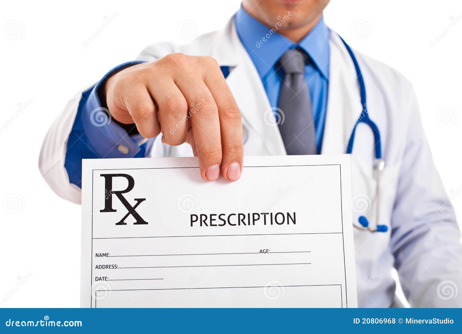 Doctor Holding Prescription Stock Photo - Image of prescription ...