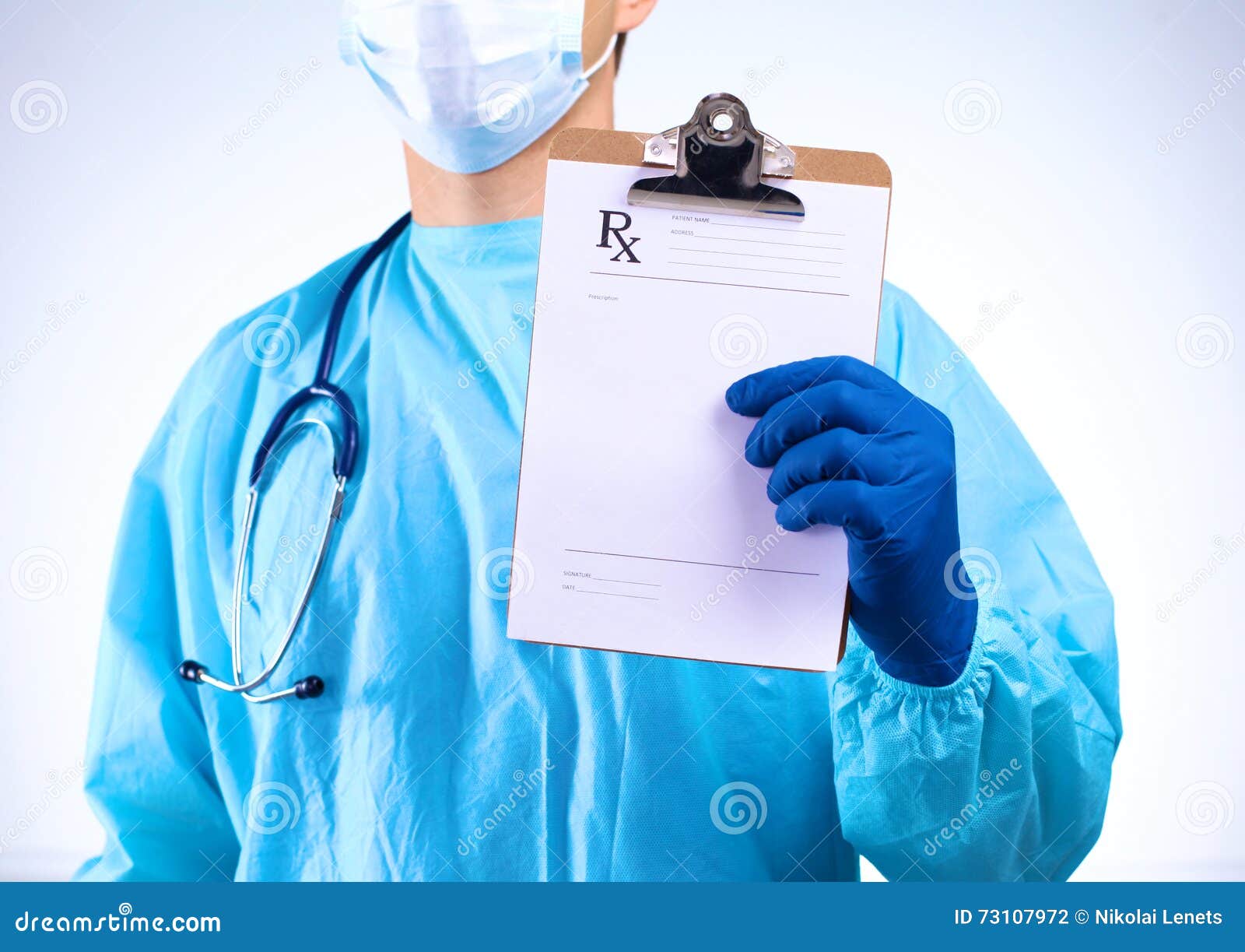The Doctor Holding a Prescription for Patient Stock Photo - Image of ...
