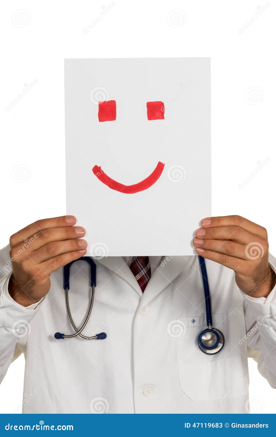 Doctor Holding Smiley Face before Stock Image - Image of pracitioner ...