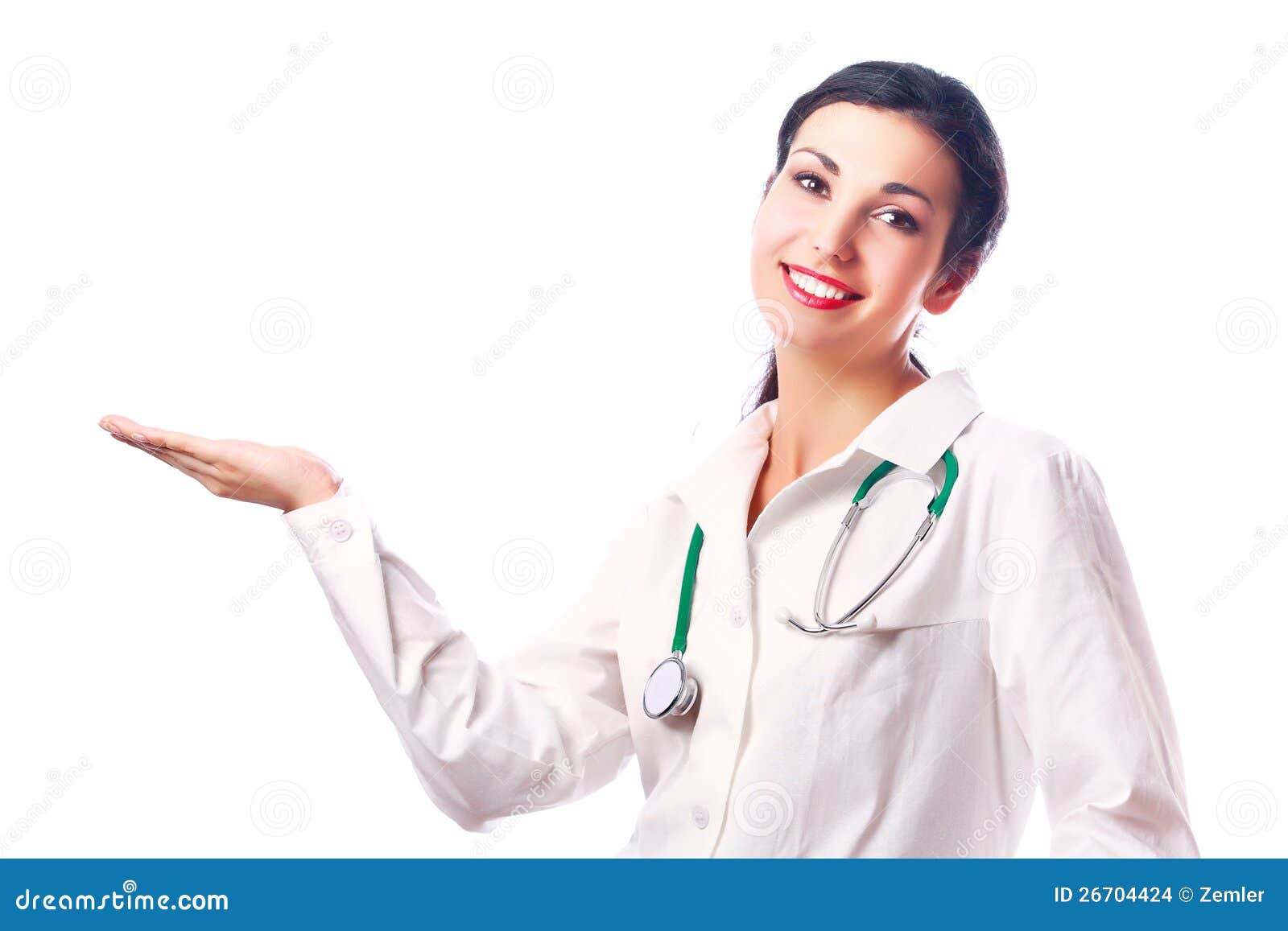 Doctor Holding Something on Hand Stock Photo - Image of cheerful ...