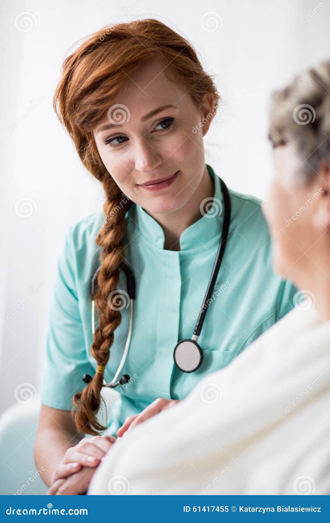 Doctor during home visit stock image. Image of patient - 61417455