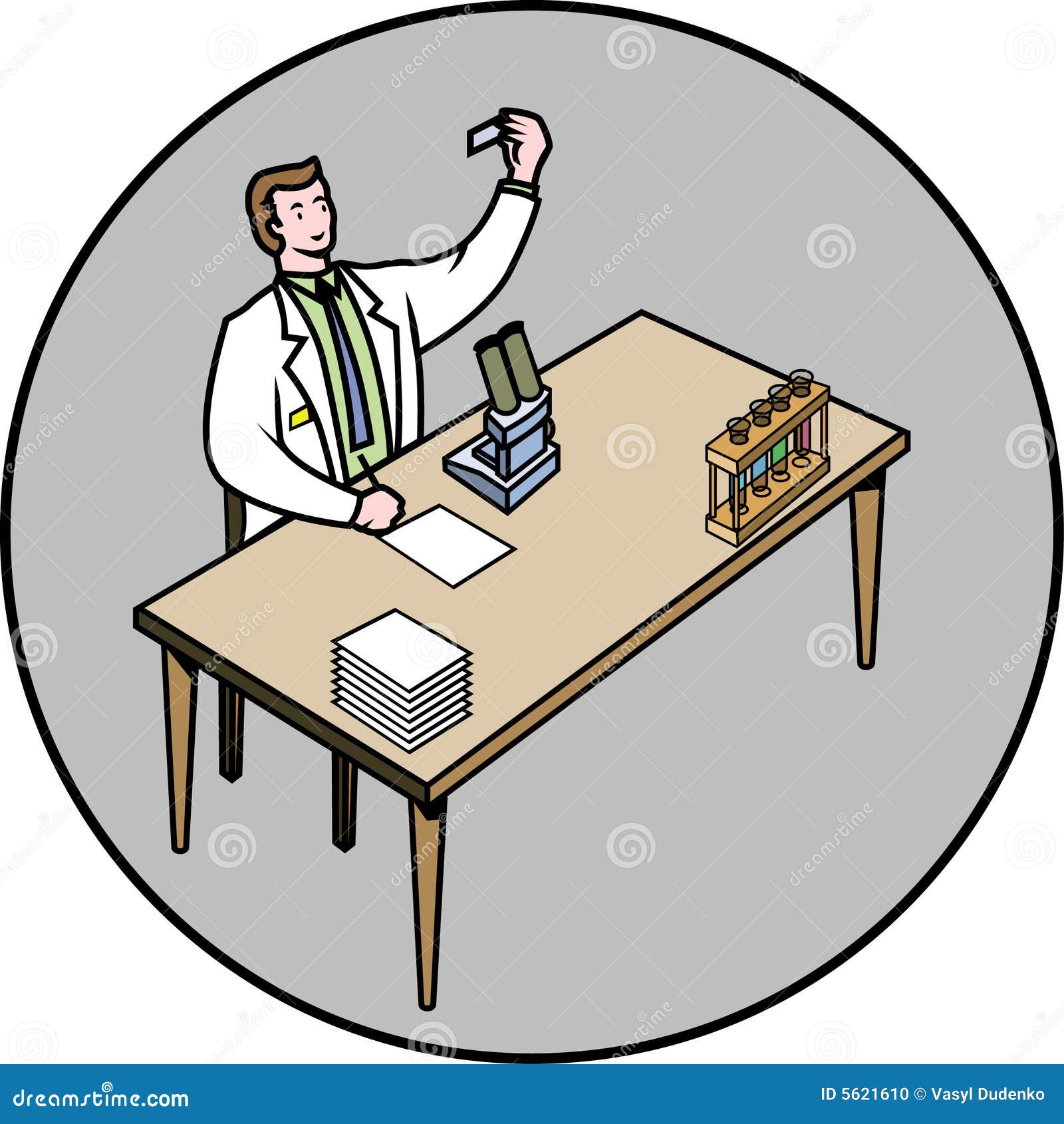 Doctor in Hospital Laboratory Stock Vector - Illustration of hospital ...
