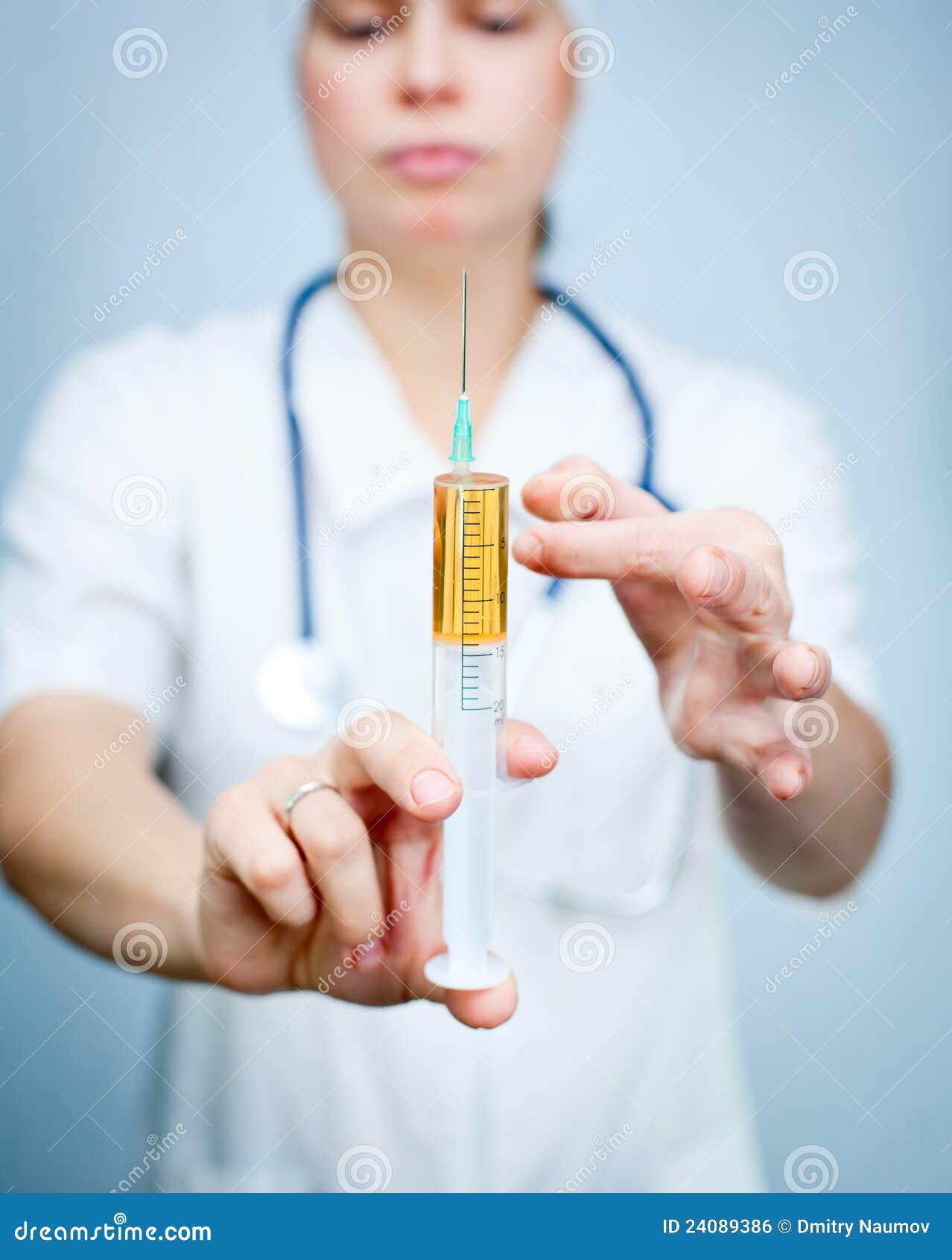 Doctor with huge syringe stock photo. Image of infection - 24089386