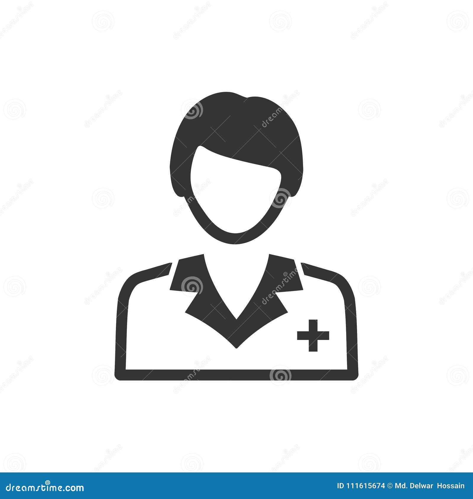 Doctor Icon stock vector. Illustration of healthcare - 111615674