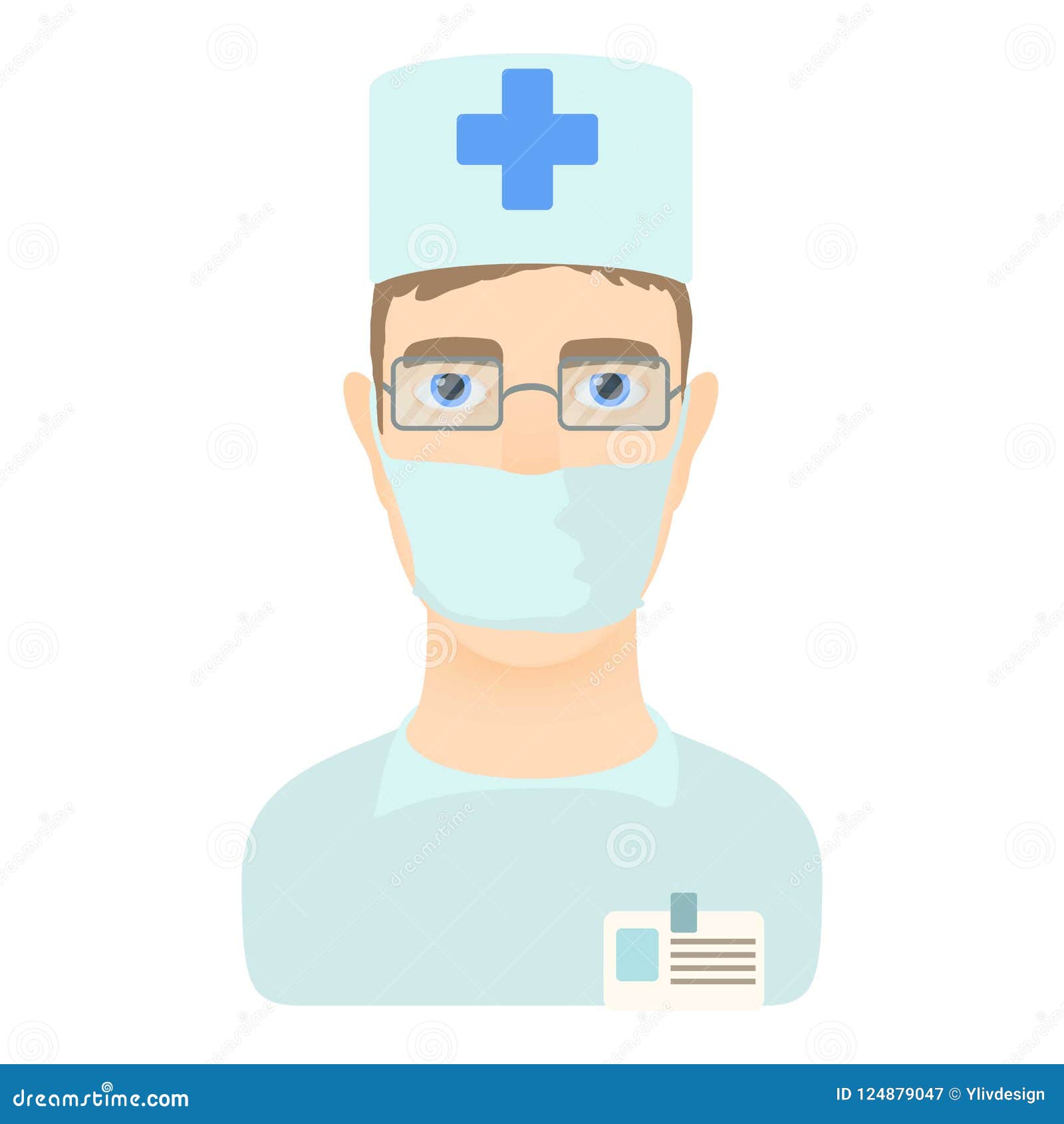 Doctor icon, cartoon style stock illustration. Illustration of help ...