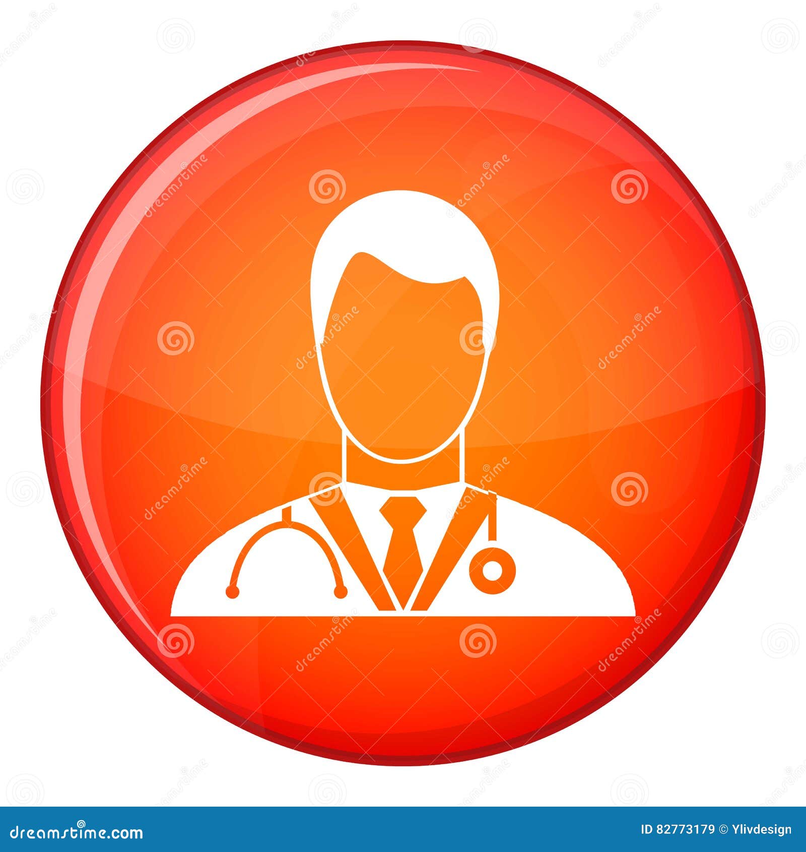 Doctor icon, flat style stock vector. Illustration of professional ...