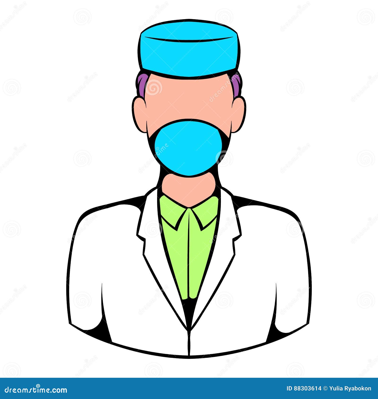 Doctor icon, icon cartoon stock vector. Illustration of cartoon - 88303614