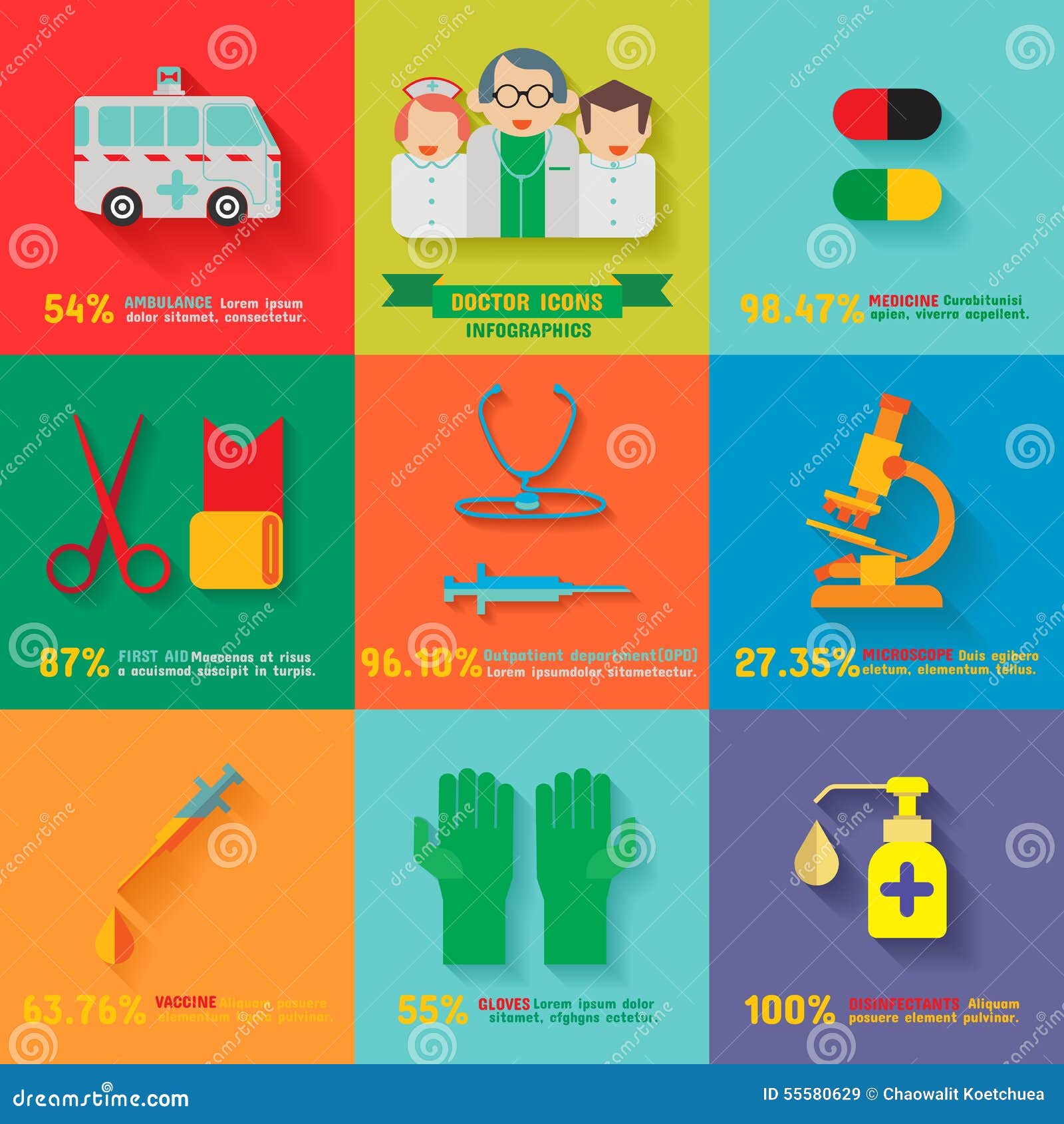 Doctor Icon Infographic stock vector. Illustration of infographic ...