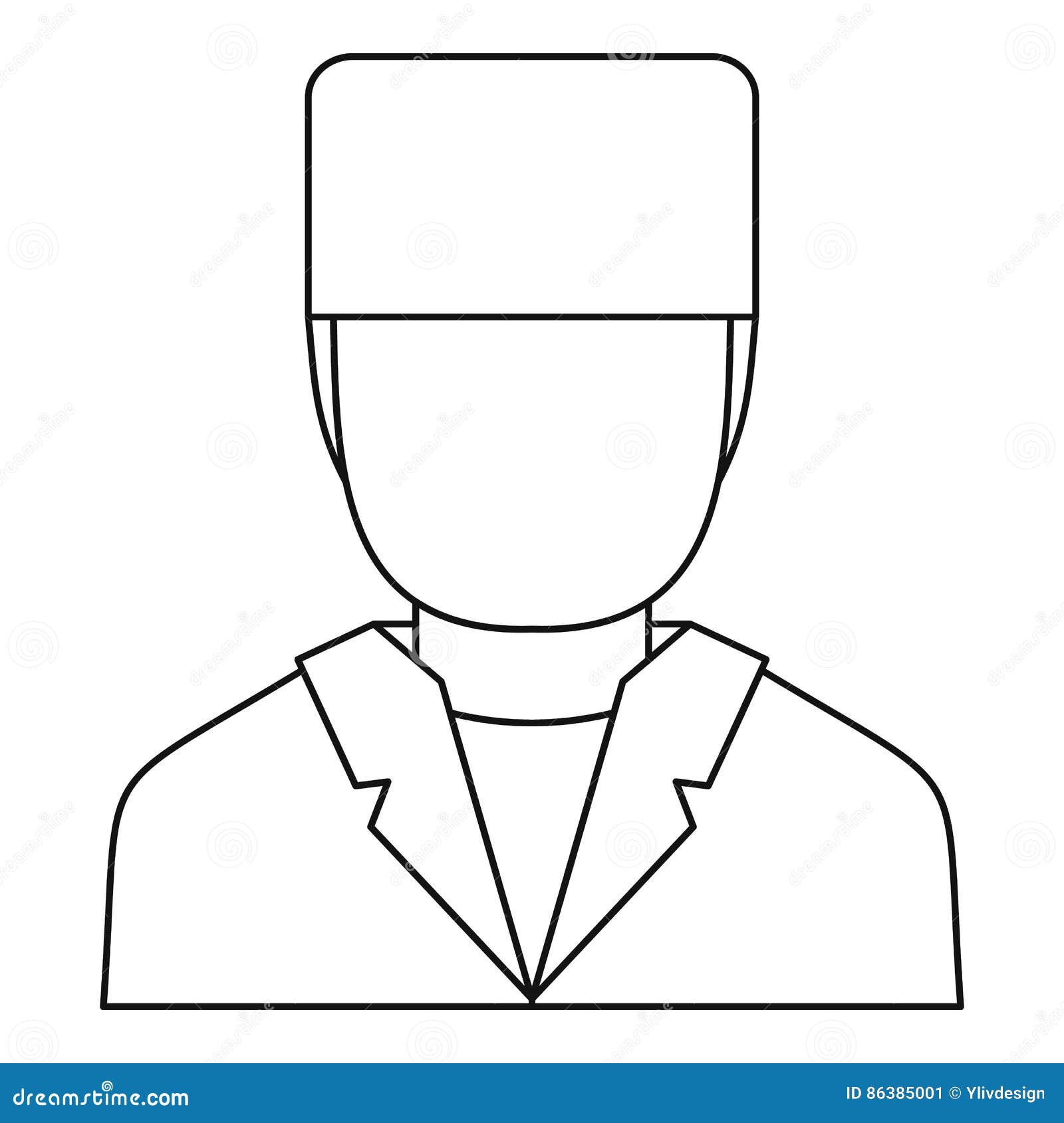 Doctor icon, outline style stock vector. Illustration of human - 86385001