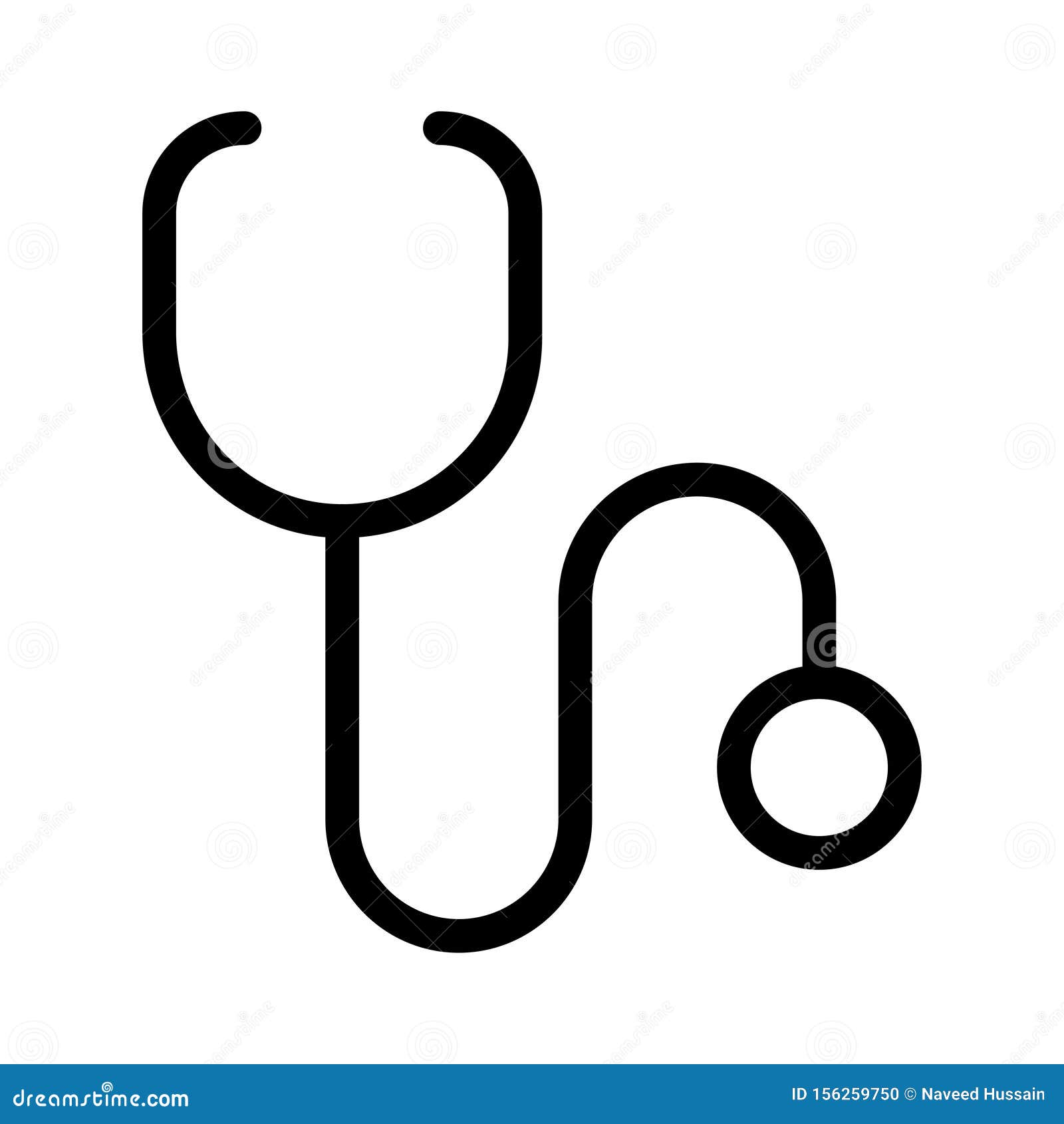 Doctor Thin Line Vector Icon Stock Vector - Illustration of diagnostic ...
