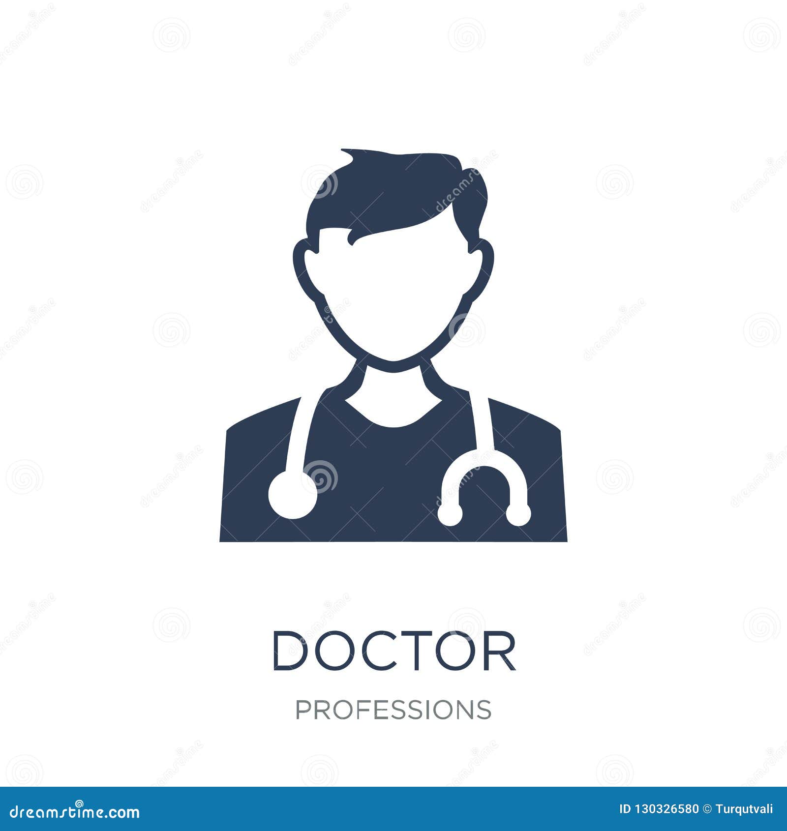 Doctor Icon. Trendy Flat Vector Doctor Icon on White Background Stock ...
