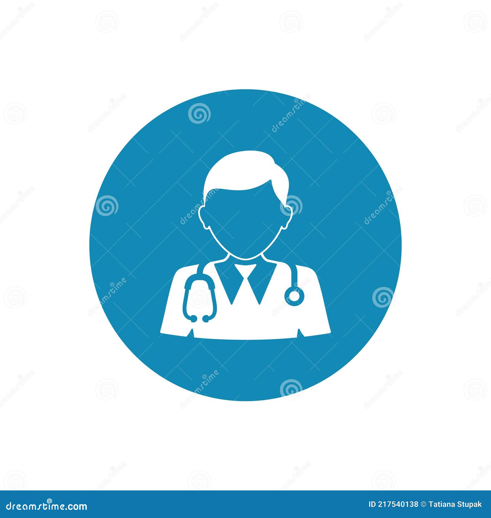 Doctor Icon, Vector Isolated Simple Flat Illustration on Circle Stock ...