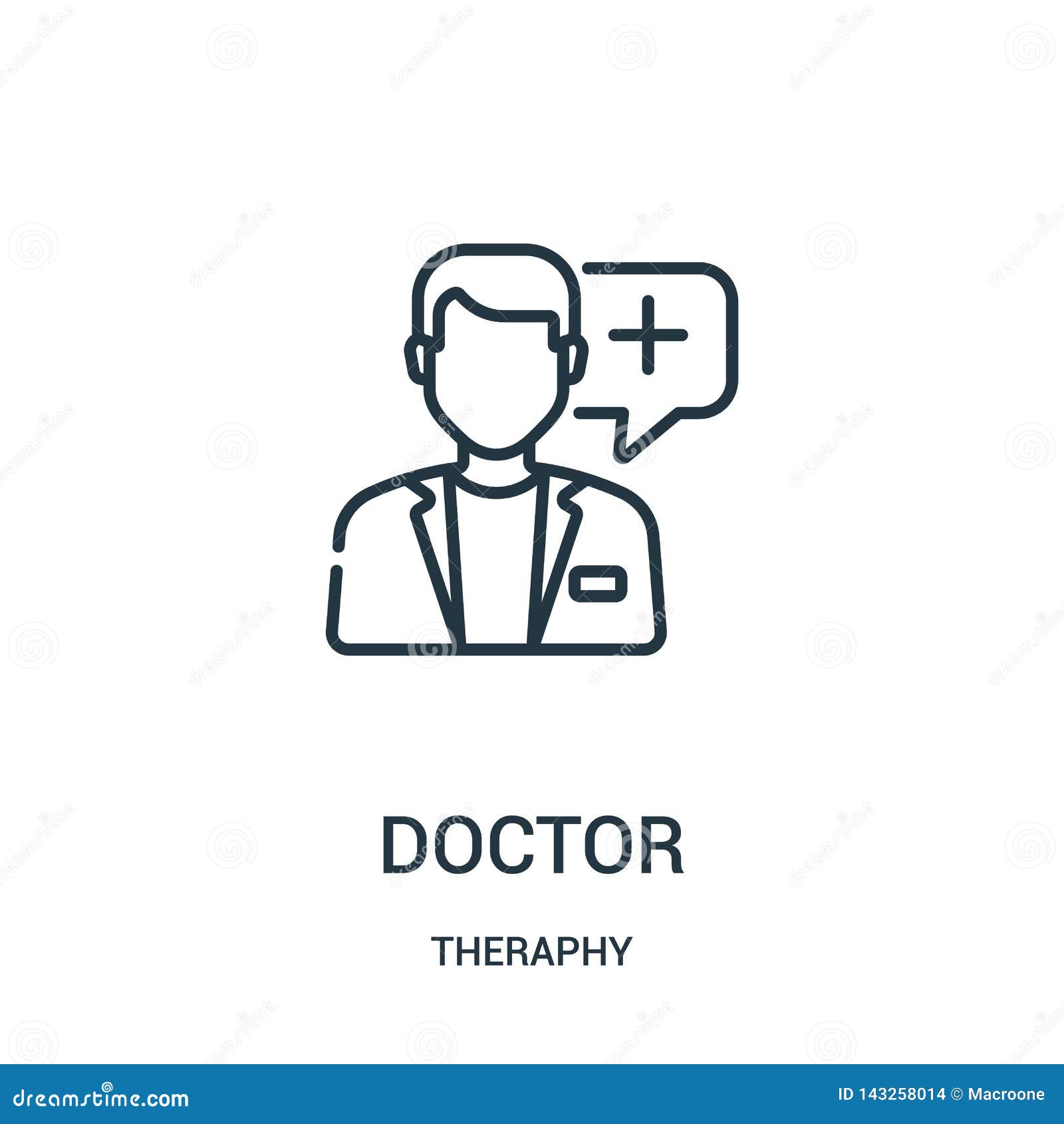 Doctor Icon Vector from Theraphy Collection. Thin Line Doctor Outline ...