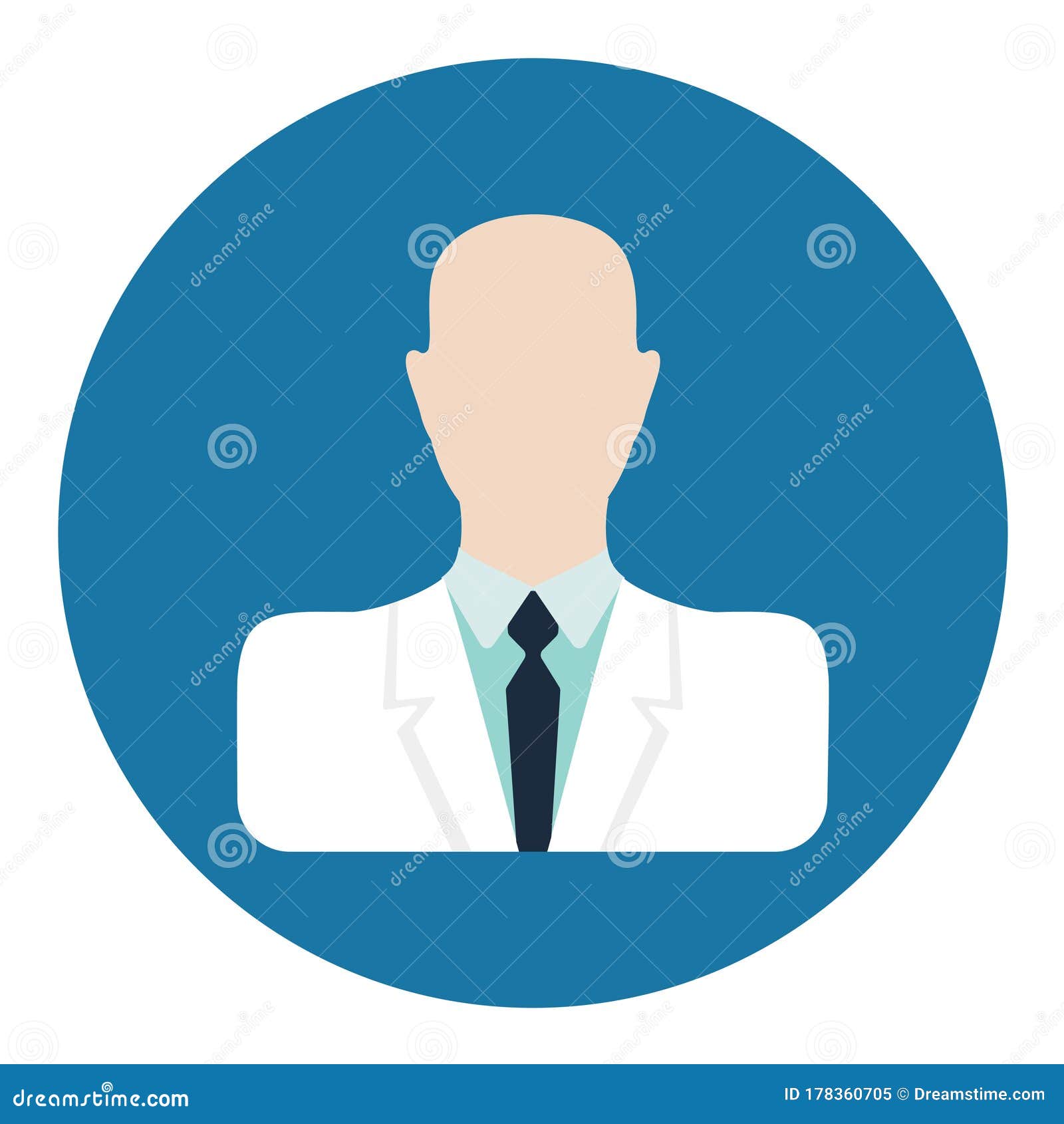Doctor Icon on White Background in Trendy Flat Style Isolated. Stock ...