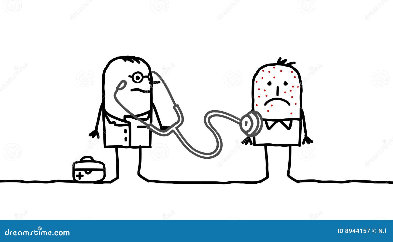 Doctor & illness stock vector. Illustration of white - 8944157