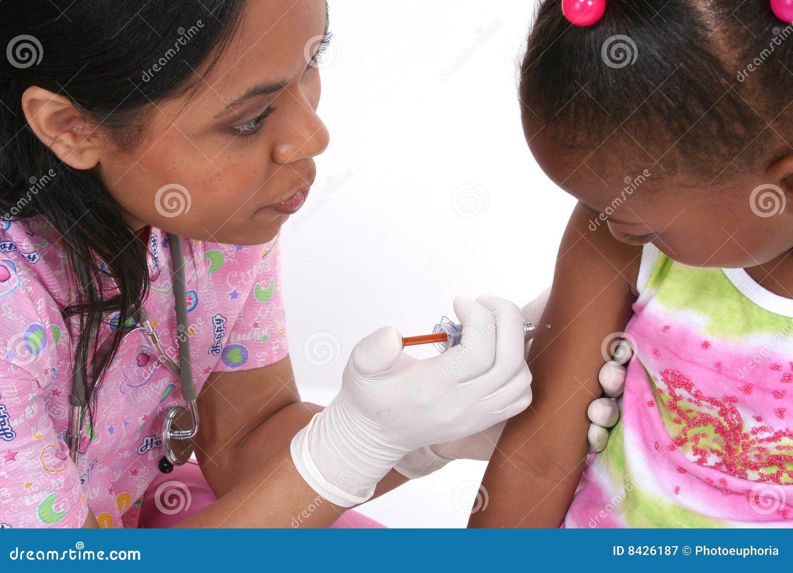 Doctor injecting child stock image. Image of holding, injects - 8426187