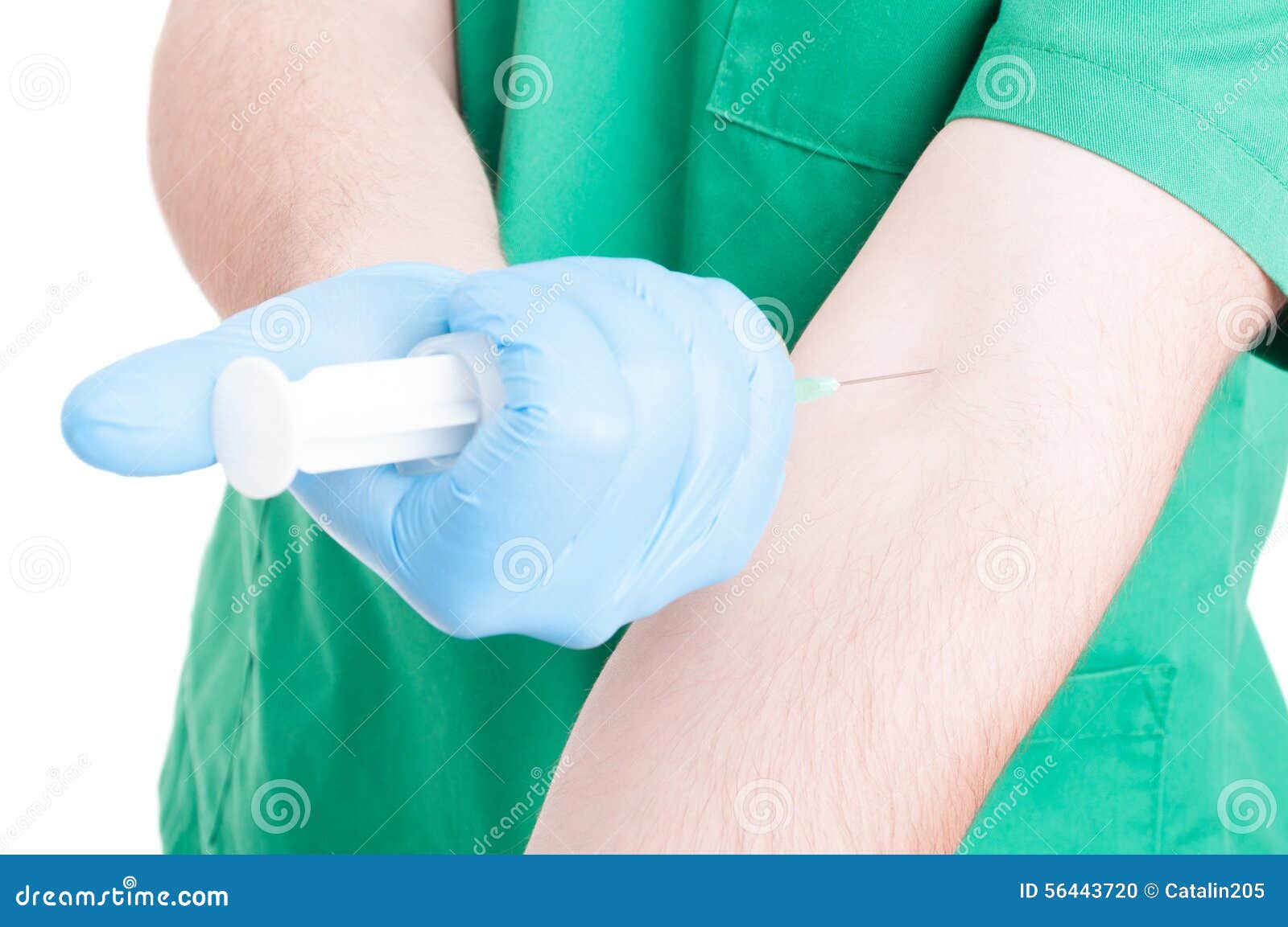 Doctor Injecting Himself with Vaccine Stock Photo - Image of nurse ...