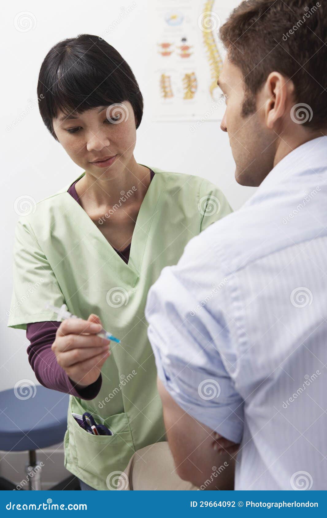 Doctor Injecting Patient stock photo. Image of health - 29664092