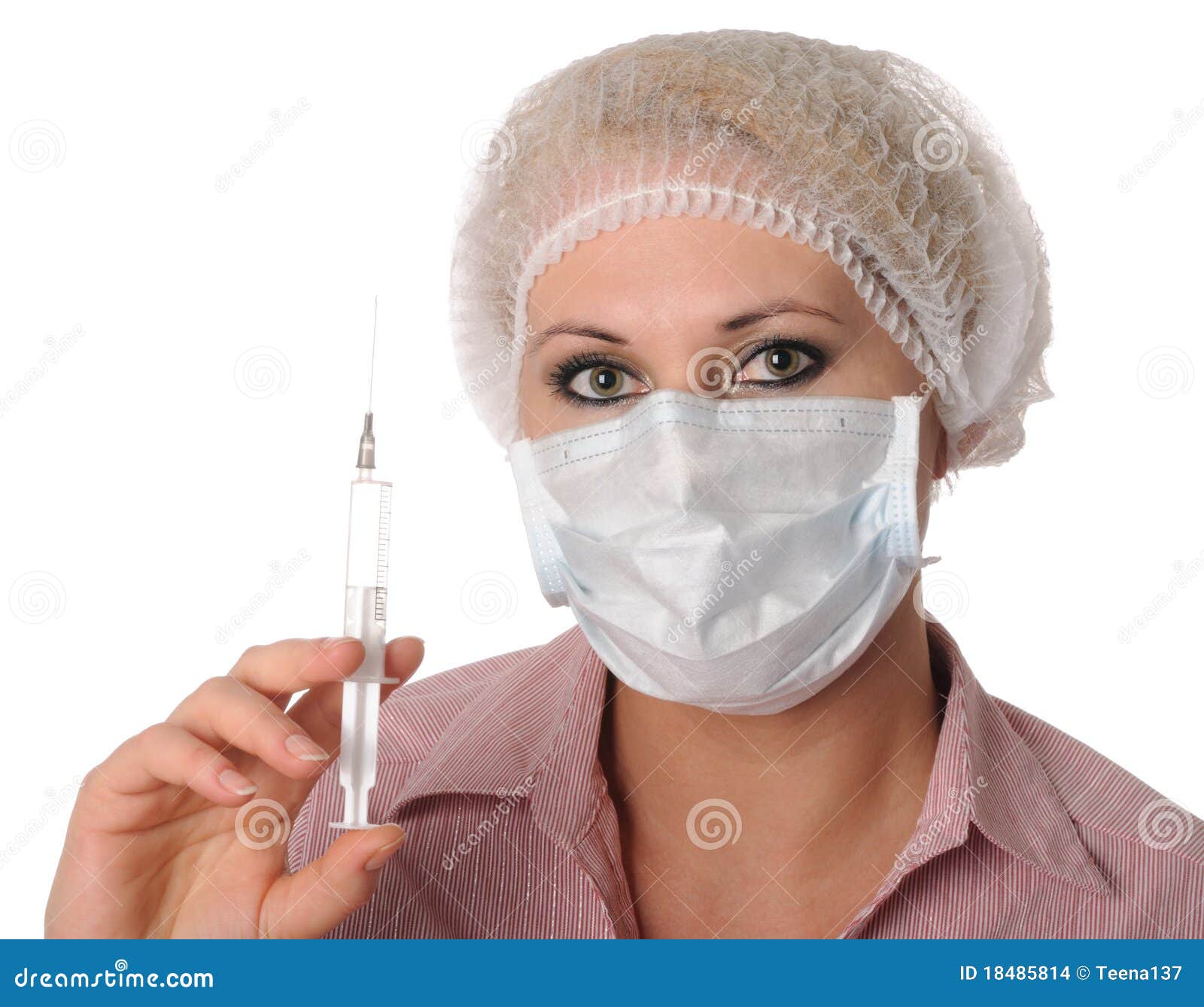 Doctor with injection stock photo. Image of young, disinfection - 18485814