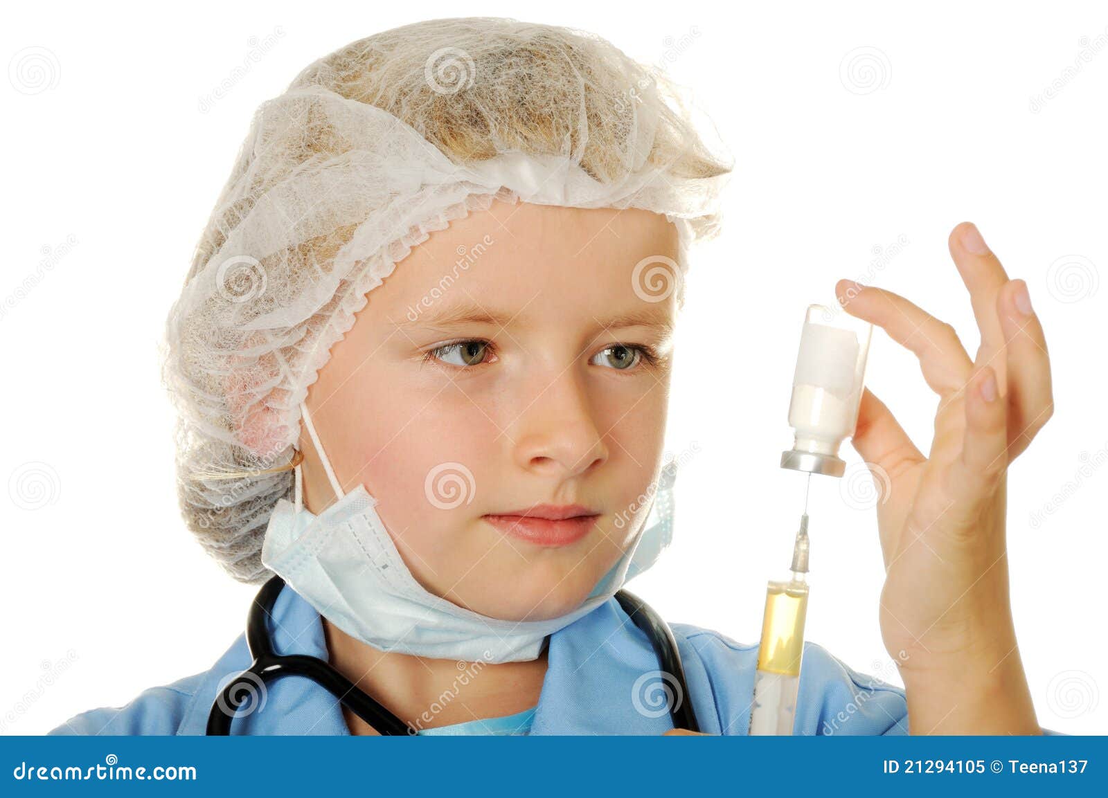 Doctor With Injection Royalty Free Stock Photo - Image: 21294105