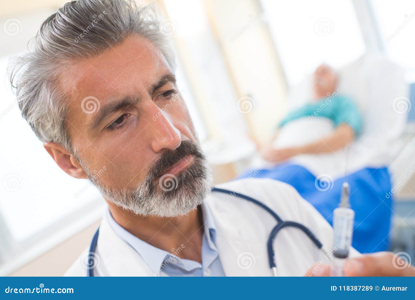 Doctor with Injection Needle Stock Image - Image of protection ...