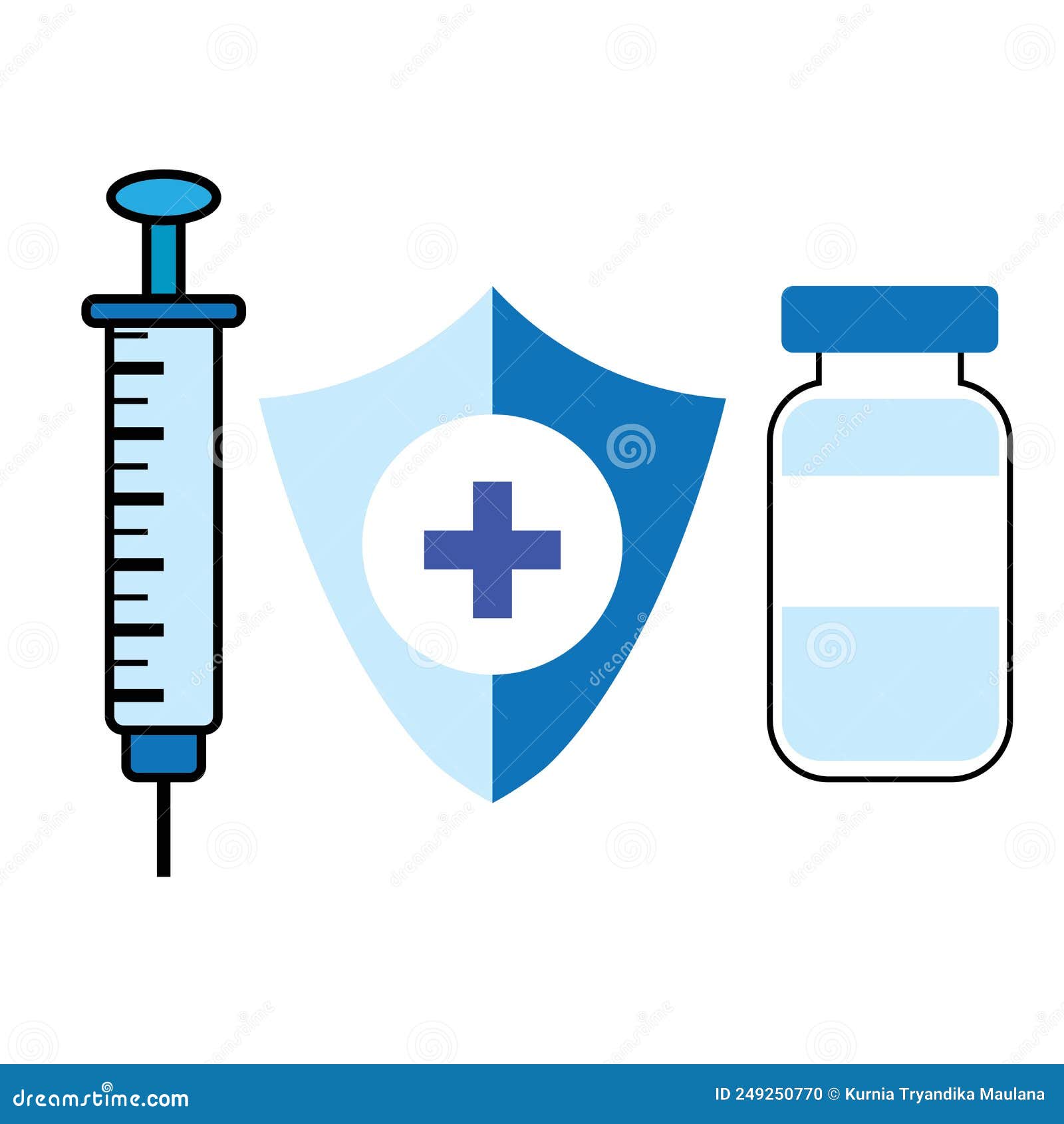 Doctor Injection and Vitamin Treatment Icon Vector Stock Vector ...