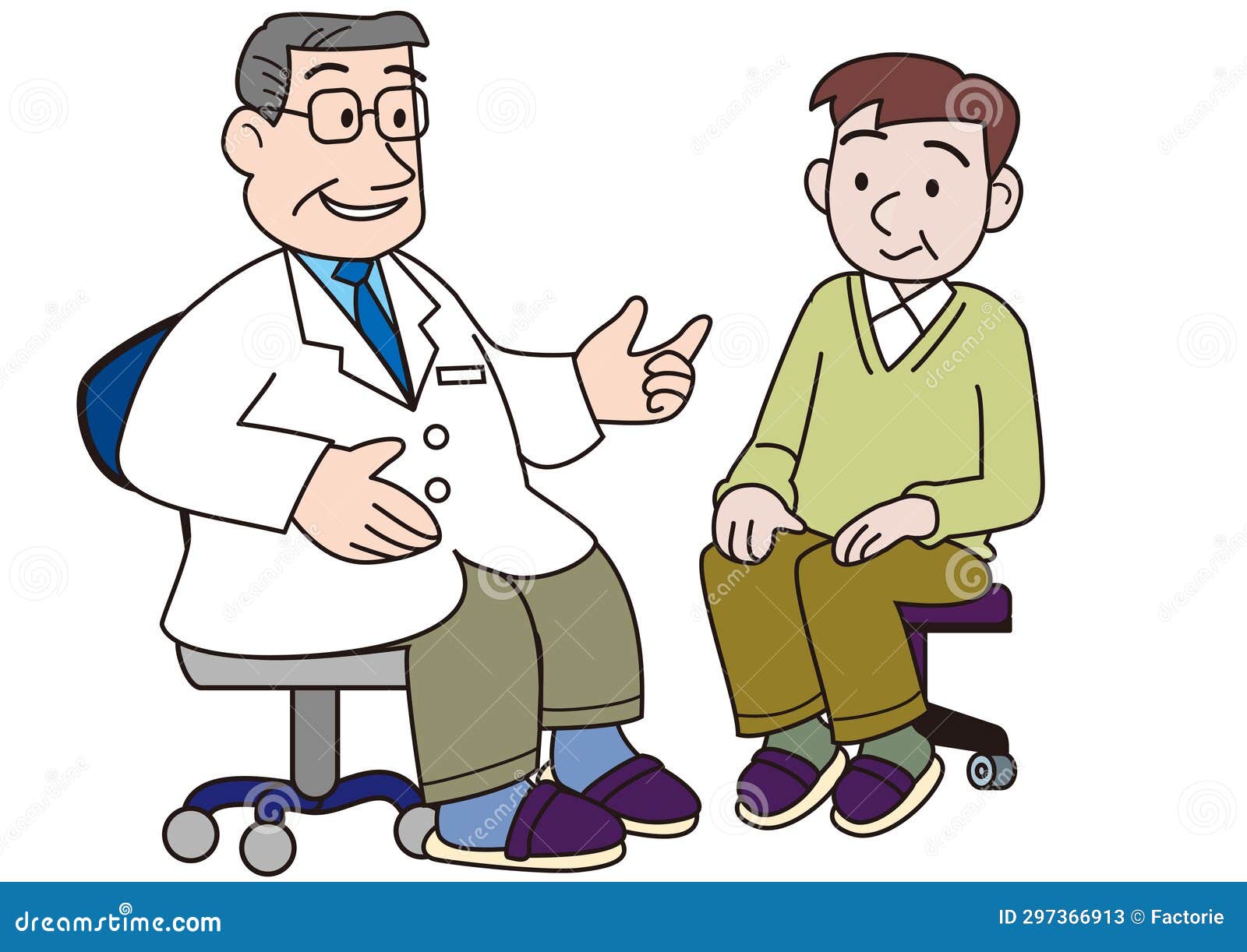 Doctor Interviewing a Male Patient Stock Illustration - Illustration of ...