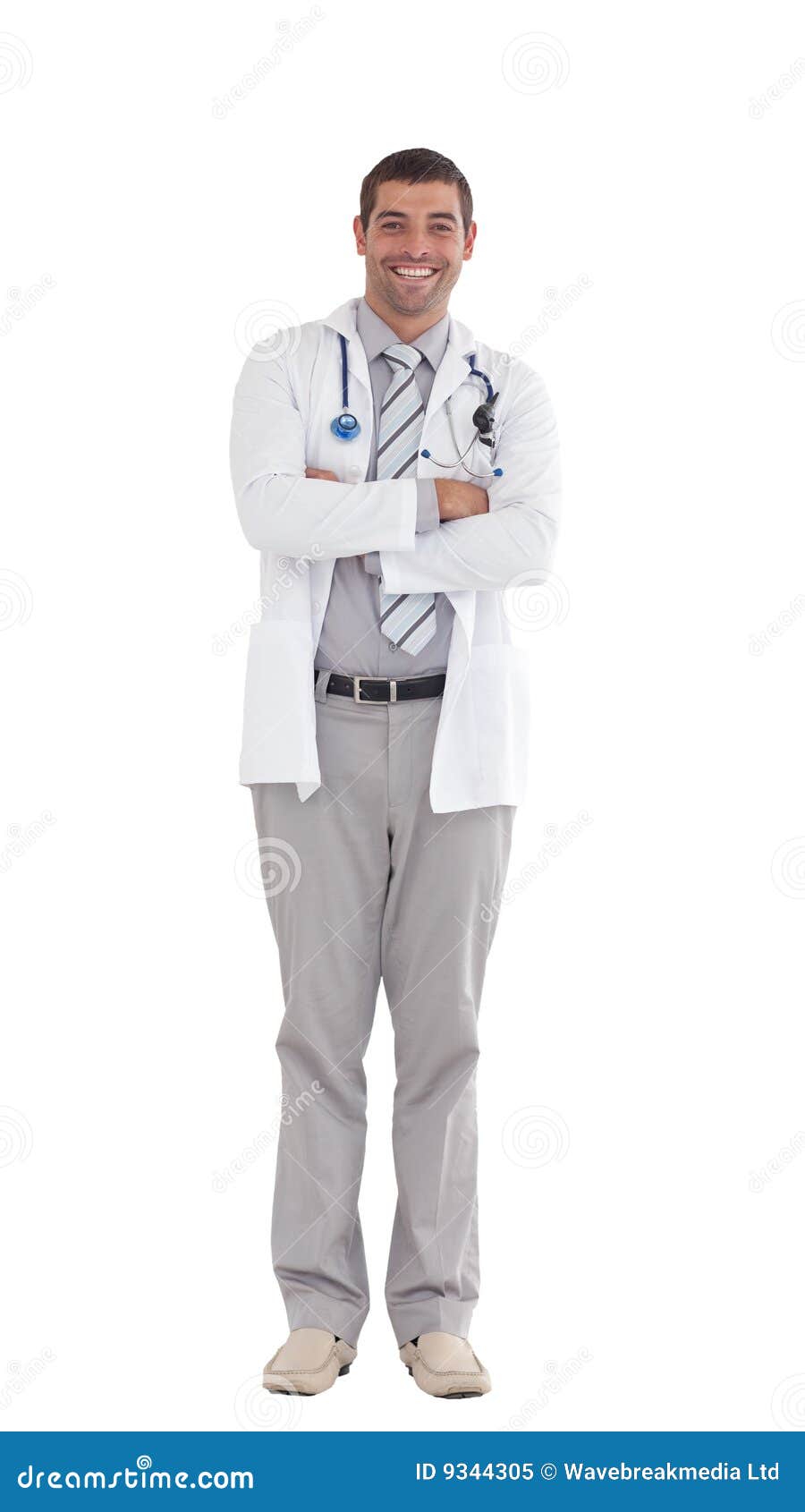 Doctor Isolated Agains White Stock Image - Image of male, happy: 9344305