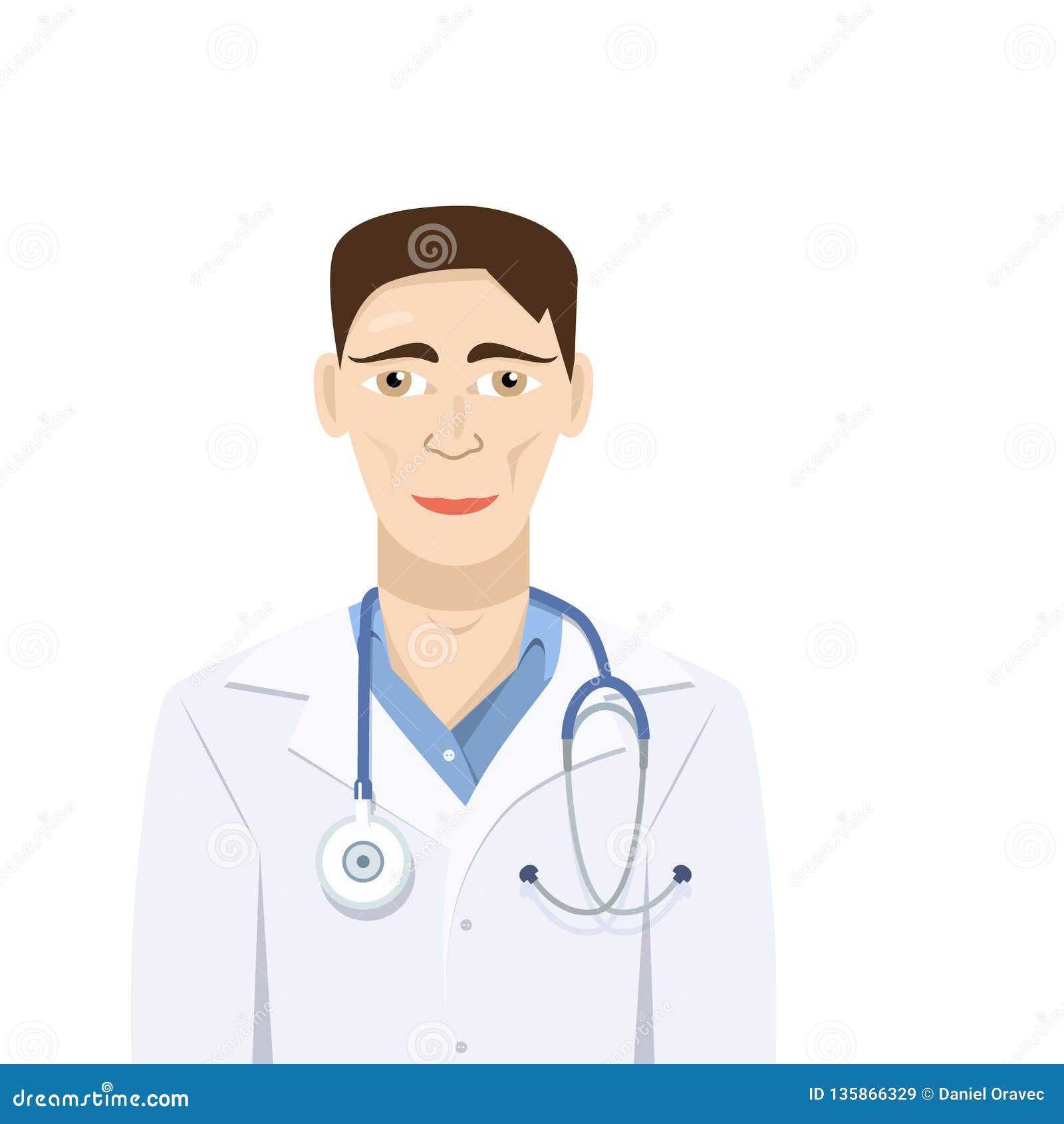 Doctor Isolated Flat Design Vector Stock Vector - Illustration of ...