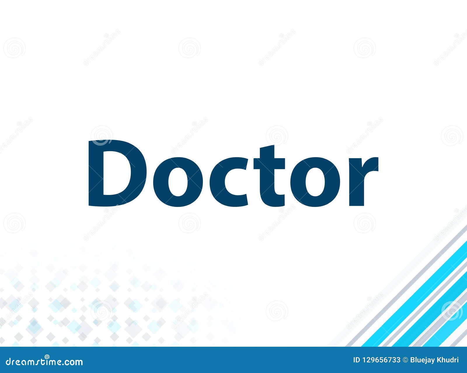 Doctor Modern Flat Design Blue Abstract Background Stock Illustration ...