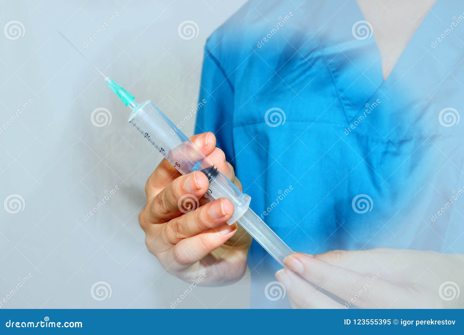 The Doctor Keeps the Injections from, the Needle with Stock Image ...